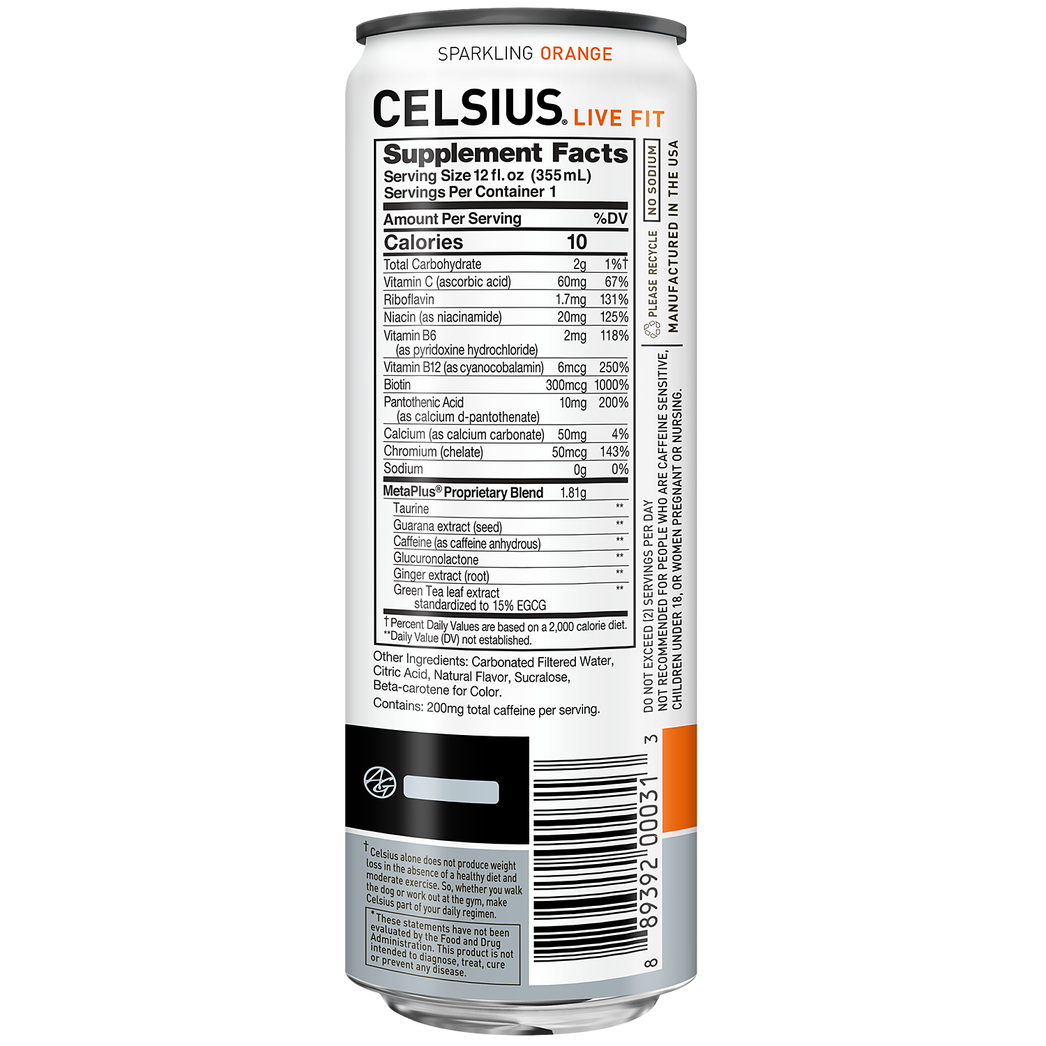 Sparkling Orange - Celsius